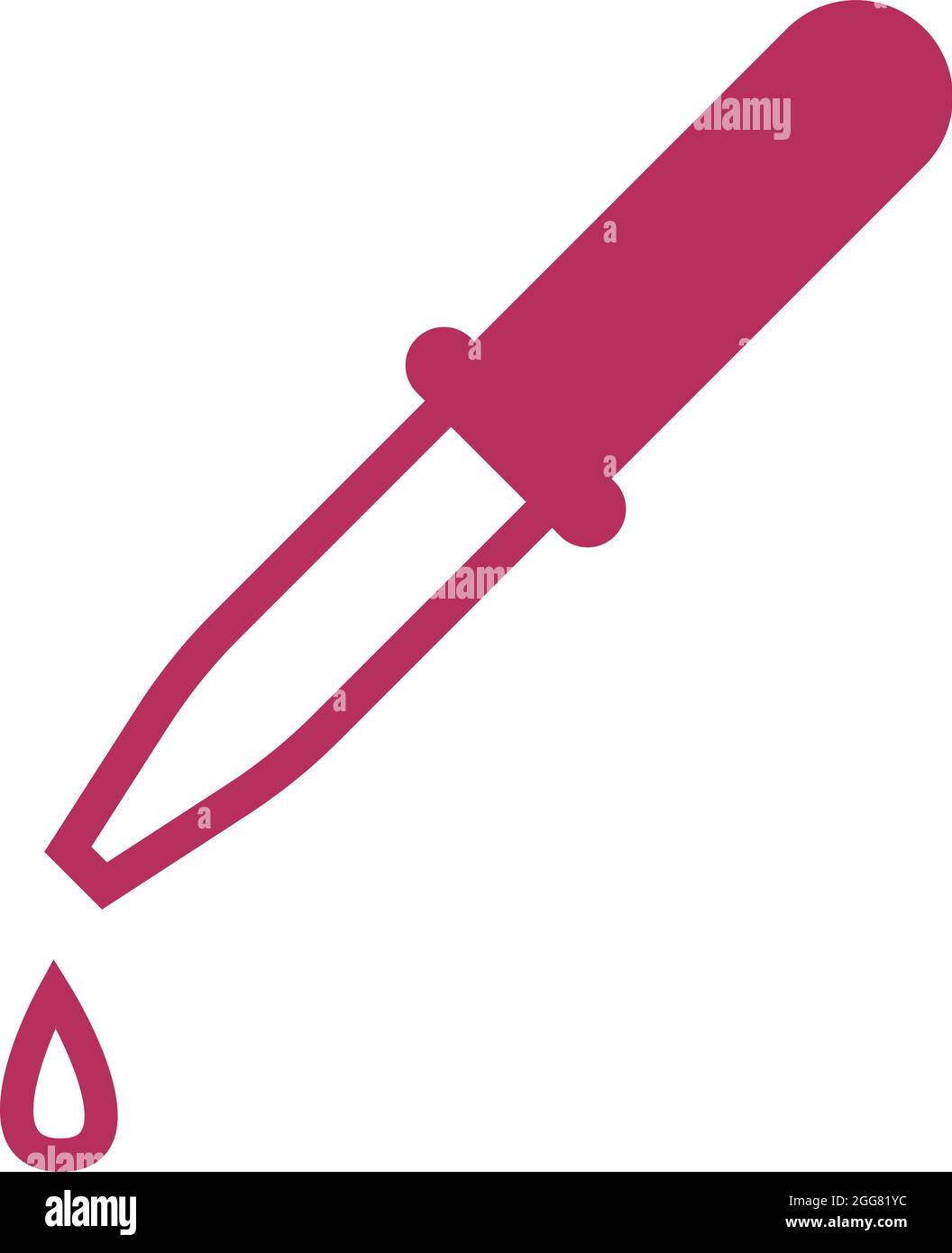 Pink pipette, illustration, on a white background Stock Vector Image ...