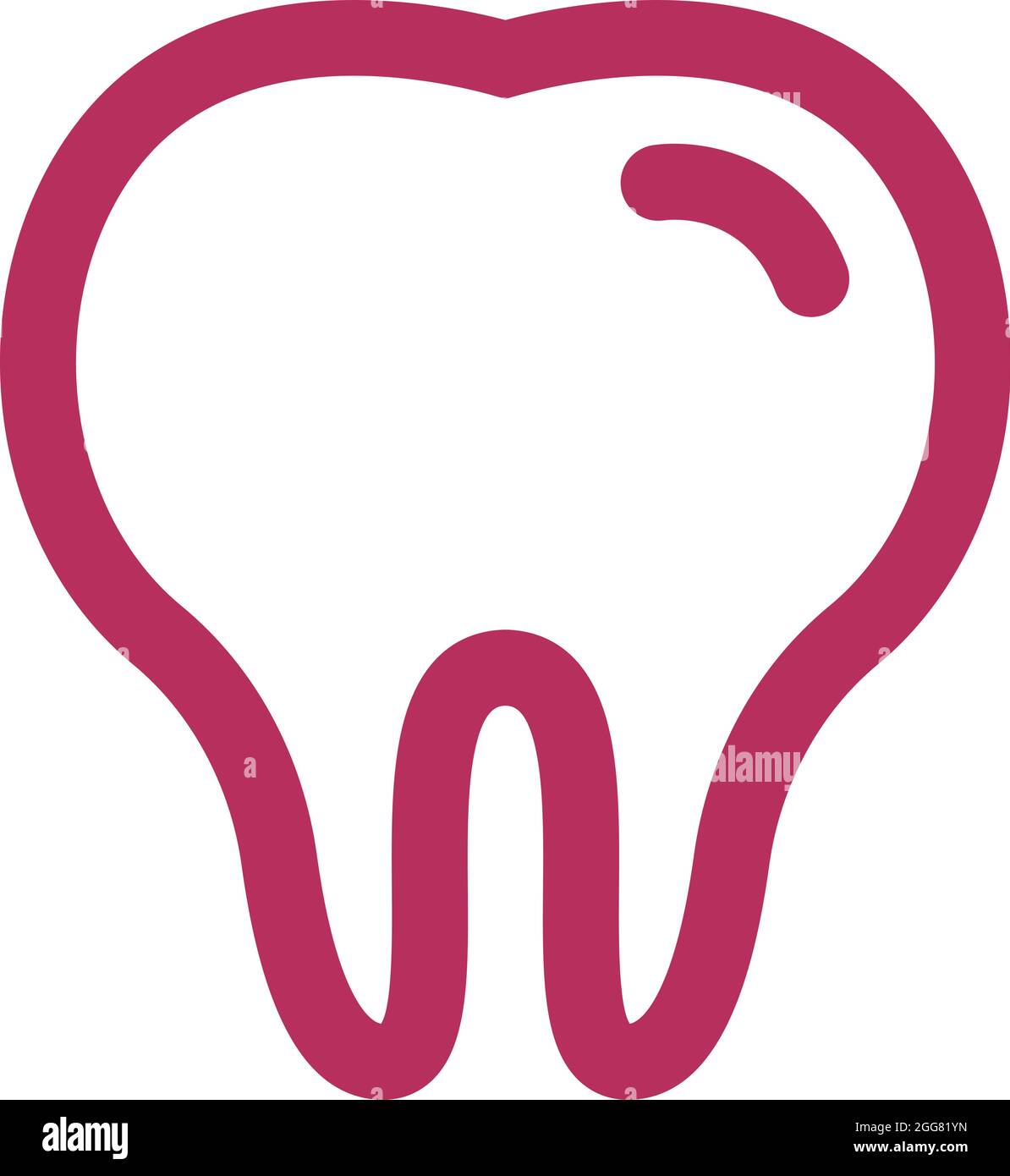 Pink tooth, illustration, on a white background Stock Vector Image ...