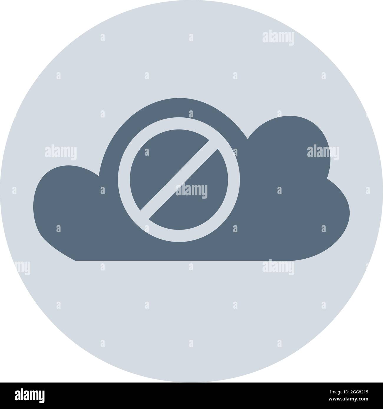 Cloud stop, illustration, on a white background Stock Vector Image ...