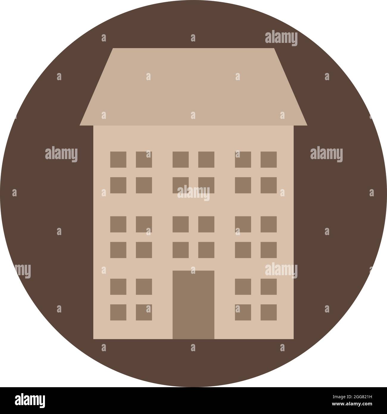 Tall house, illustration, on a white background Stock Vector Image ...