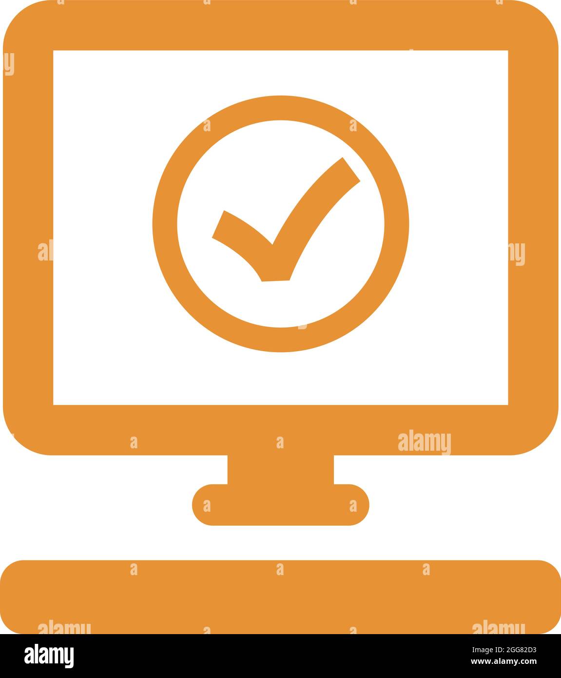 Man woman on computer screen Stock Vector Images - Alamy