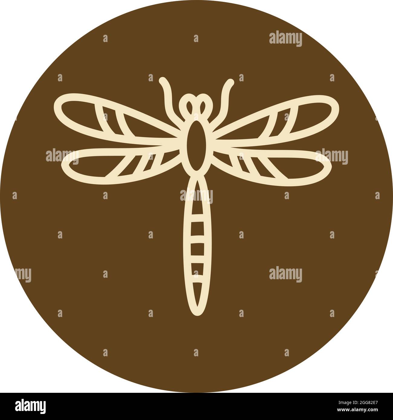 Dragonfly icon on white Stock Vector Images - Alamy