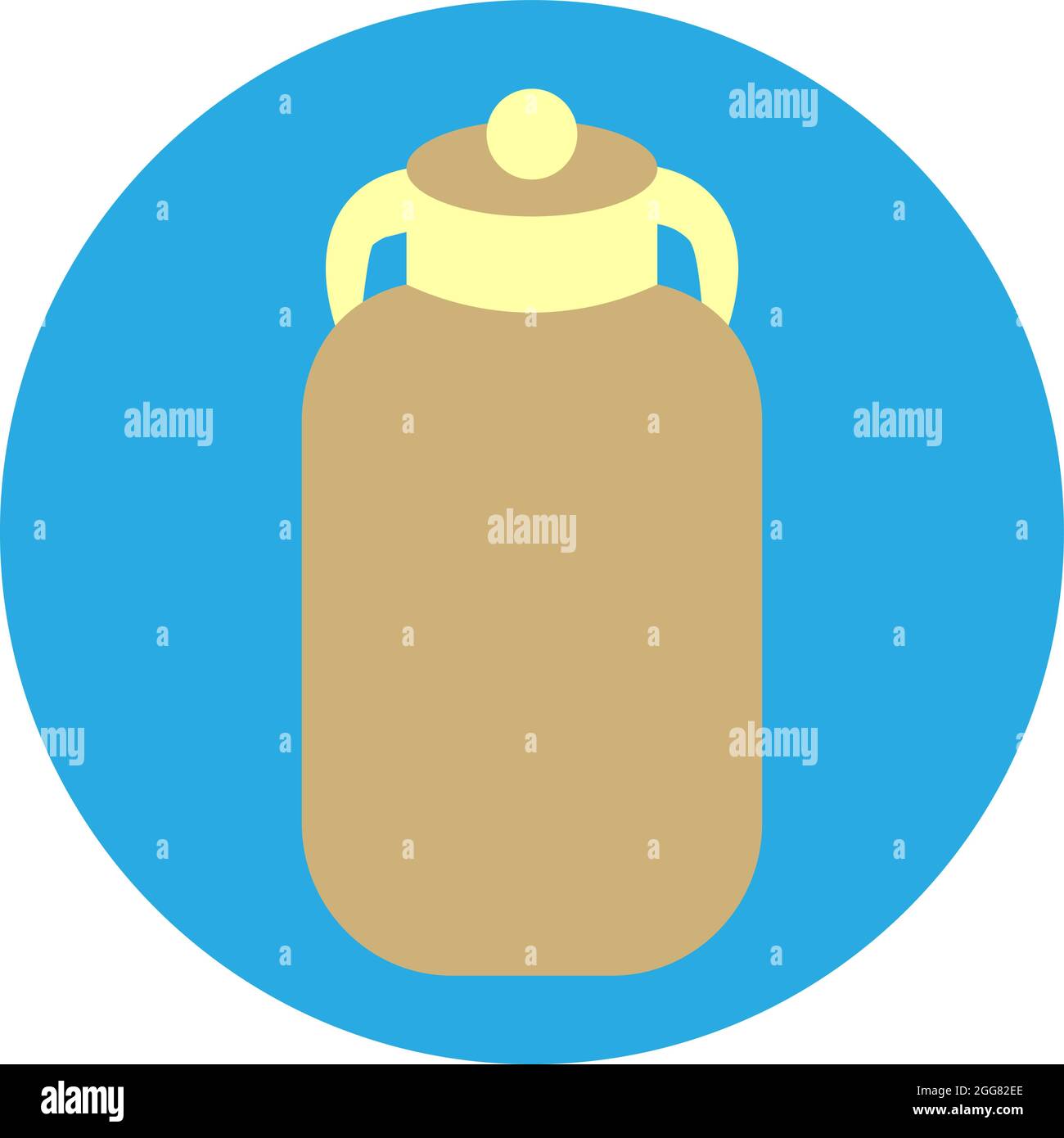 Milk bucket, illustration, on a white background Stock Vector Image ...