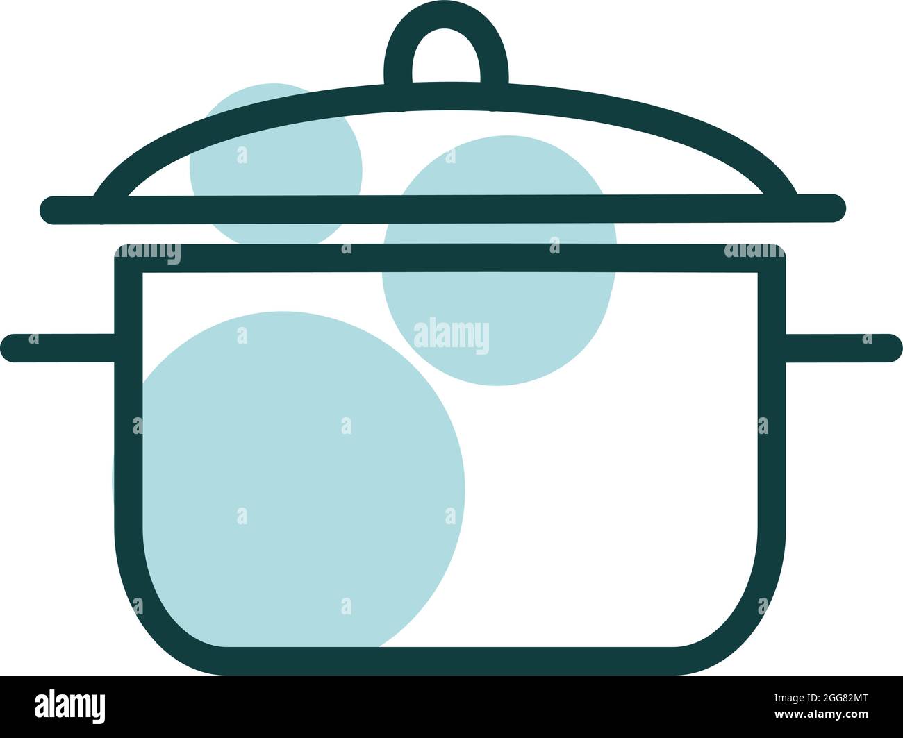 Big sauce pan, illustration, on a white background Stock Vector Image ...