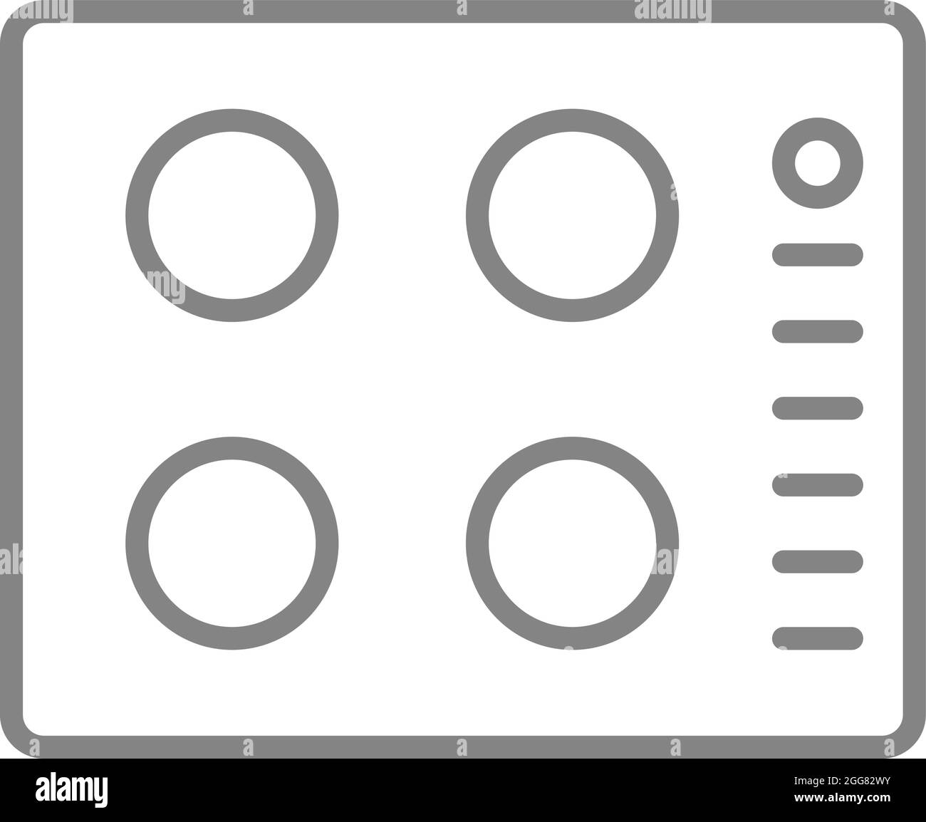 Small kitchen stove, illustration, on a white background Stock Vector ...