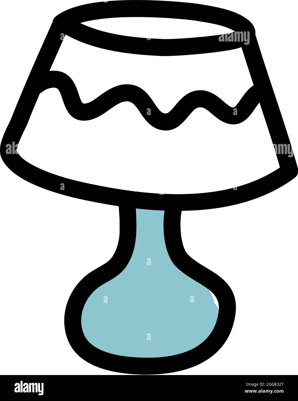 Blue lamp, illustration, on a white background Stock Vector Image & Art ...