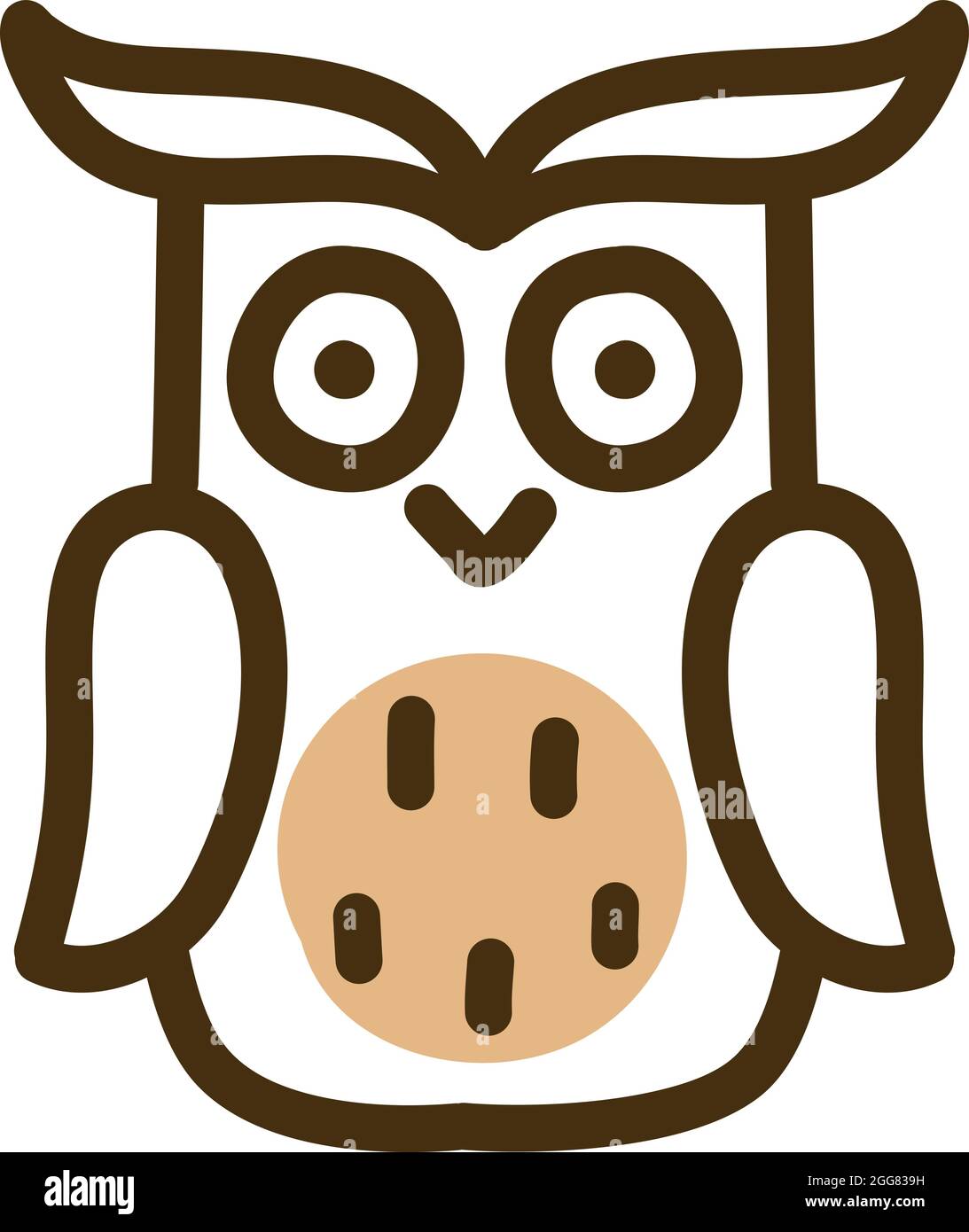 Happy owl, illustration, on a white background Stock Vector Image & Art ...