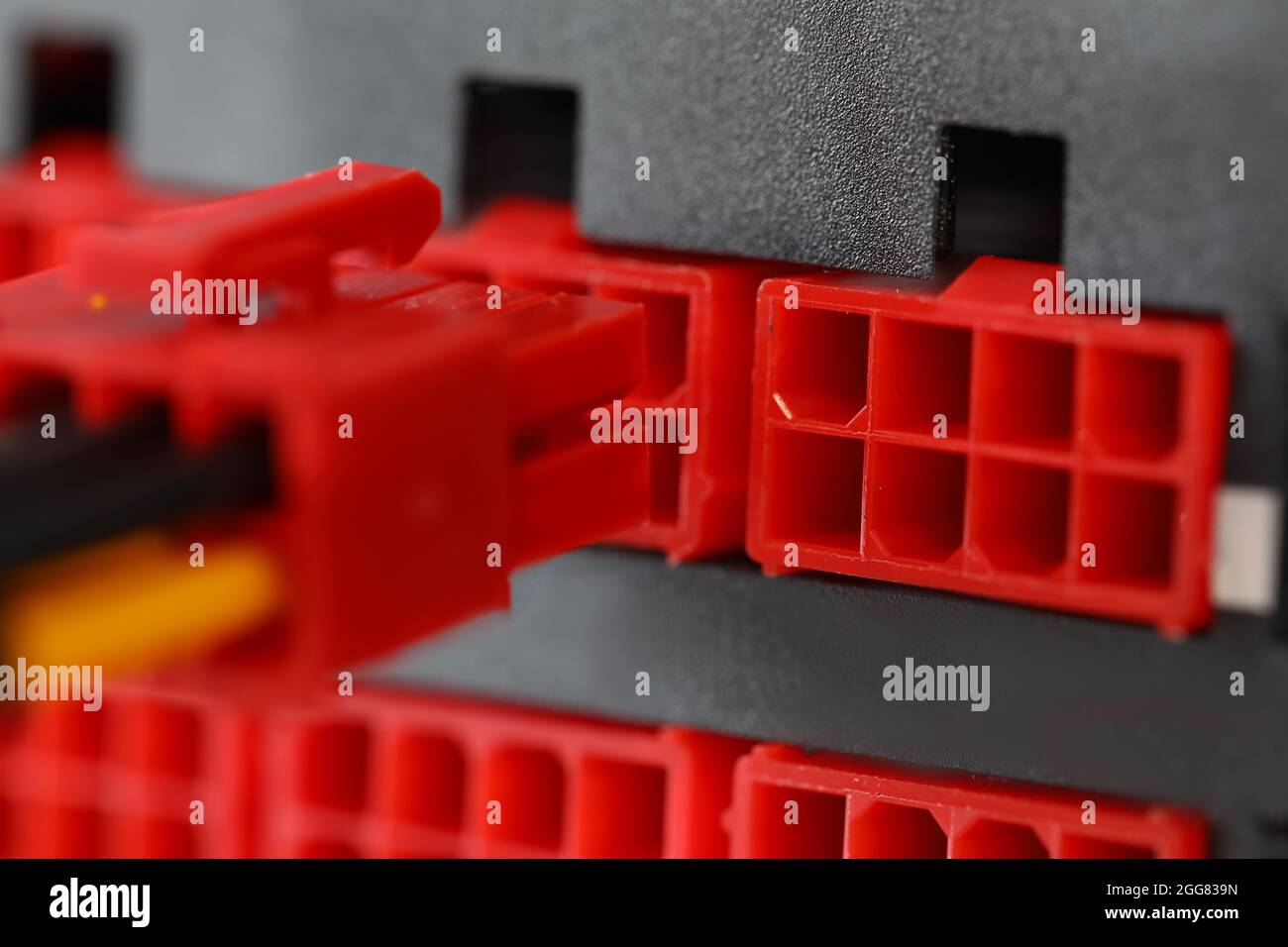 Power supply wires and plastic parts for computer Stock Photo - Alamy