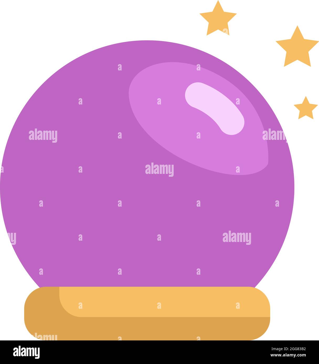 Magic ball, illustration, on a white background Stock Vector Image ...