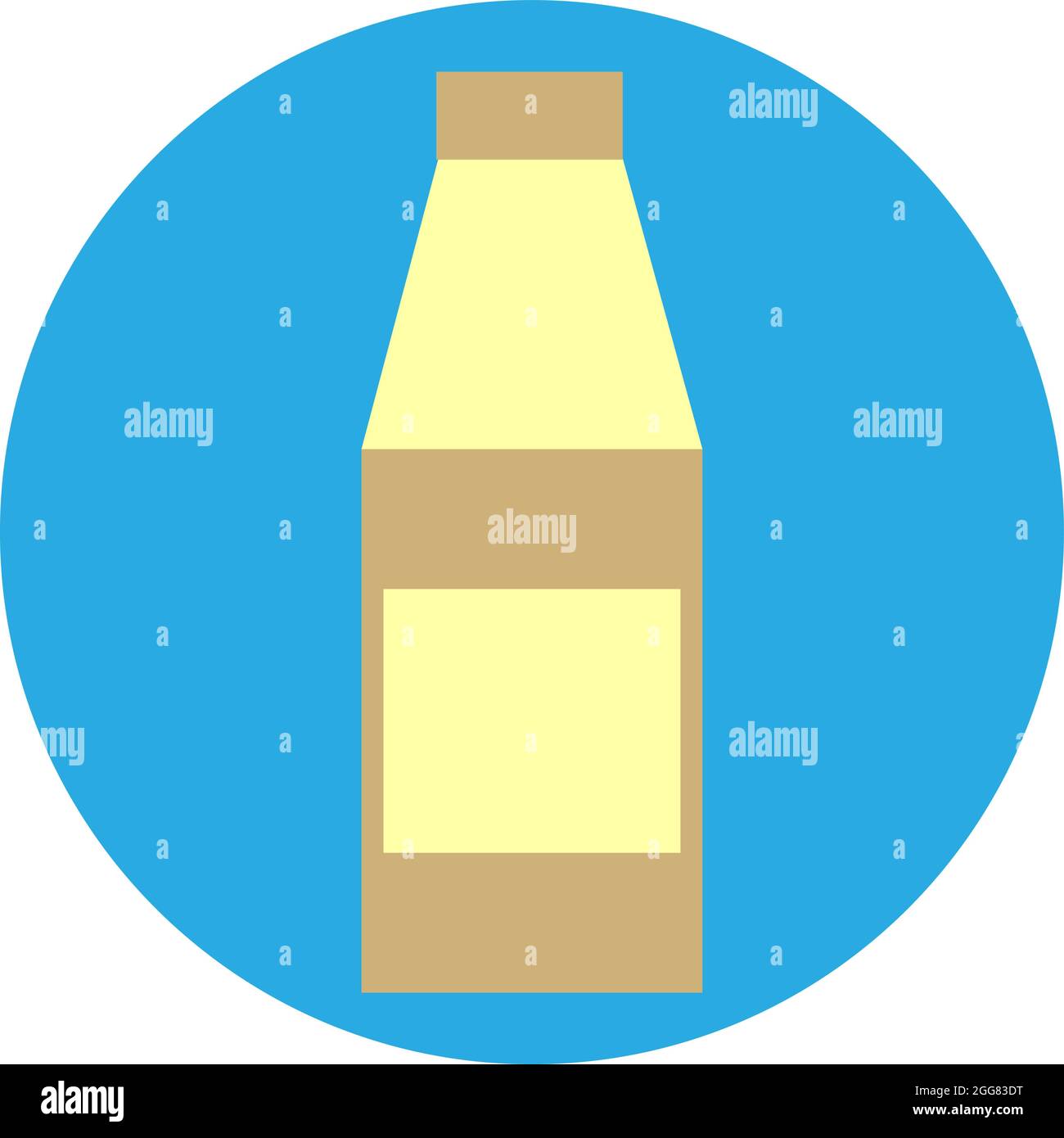 Cartoon milk in bottle Cut Out Stock Images & Pictures - Alamy