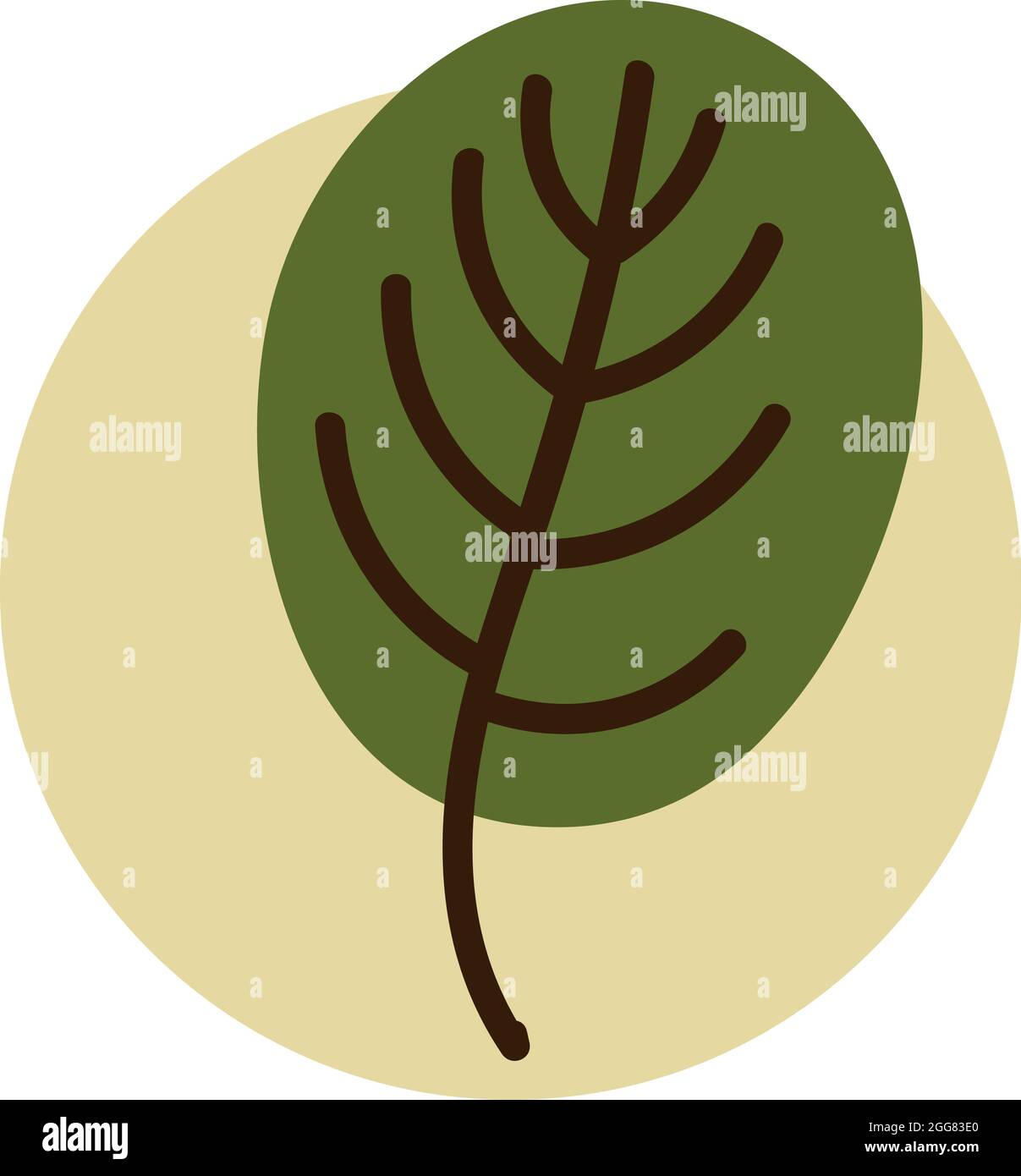 Big green leaf, illustration, on a white background Stock Vector Image ...