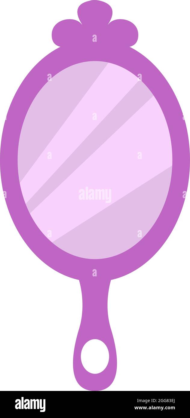 Magic purple mirror, illustration, on a white background Stock Vector ...