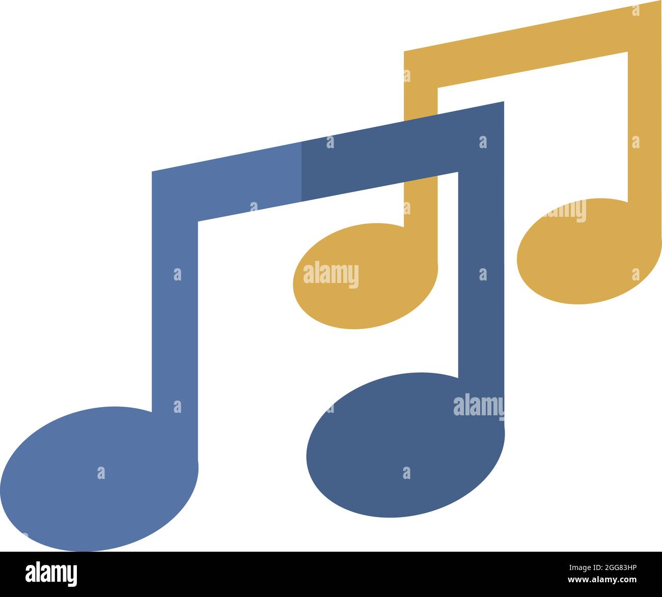 Movie set music notes, illustration, on a white background Stock Vector ...