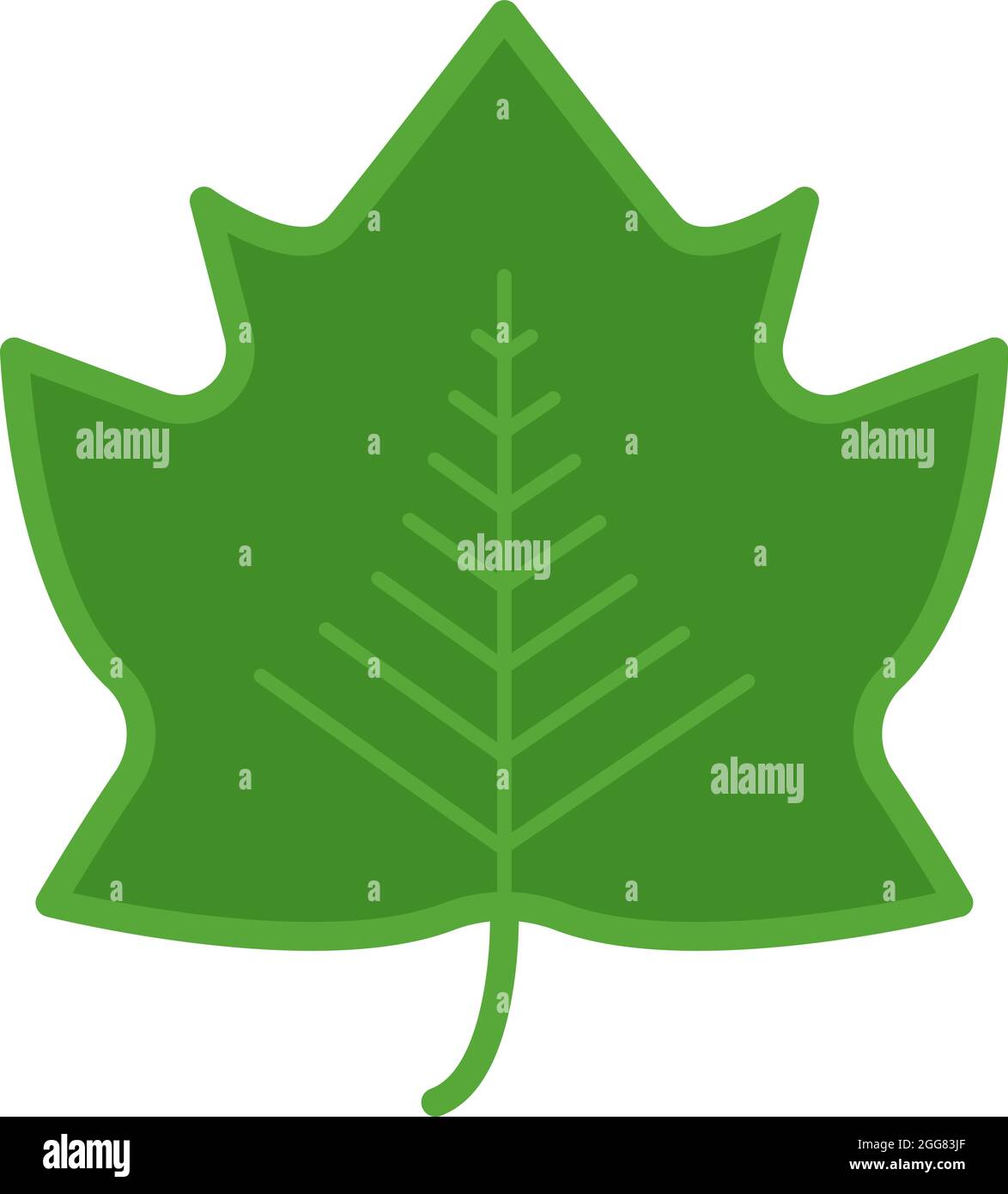 Big flat leaf, illustration, on a white background Stock Vector Image ...