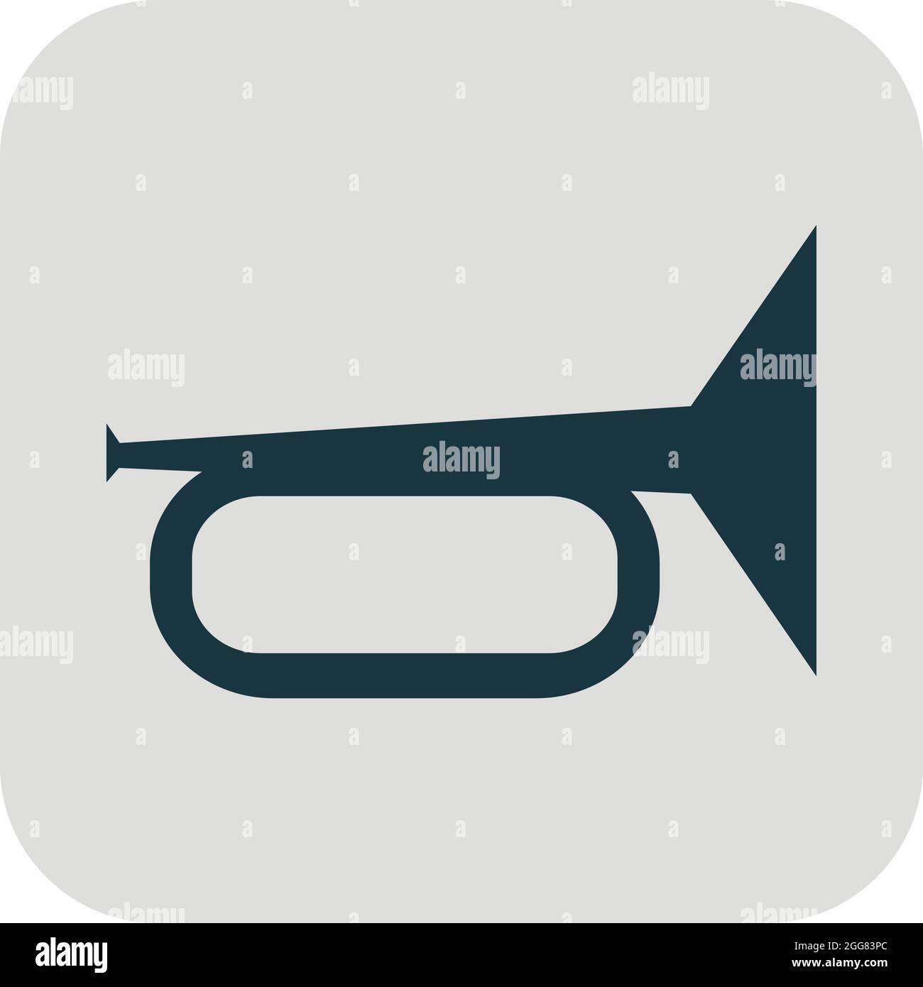 Blue trumpet instrument Stock Vector Images - Alamy