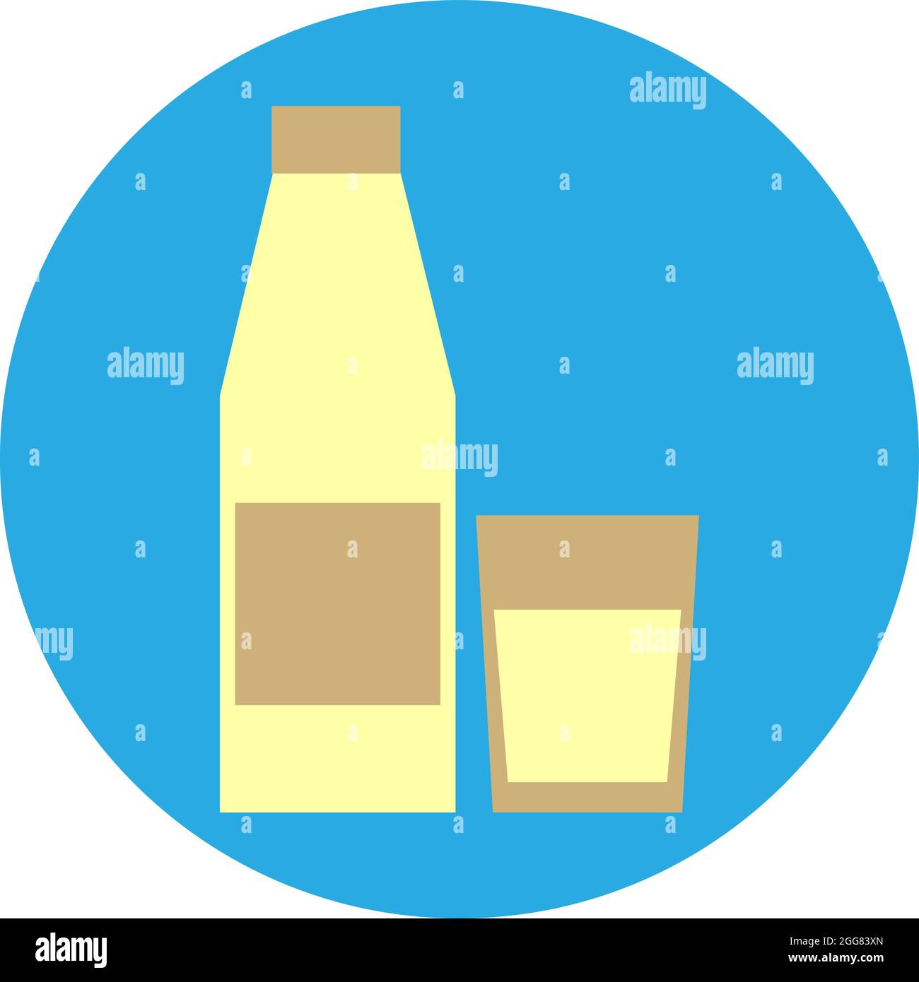 Glass bottle cap liter Stock Vector Images - Alamy