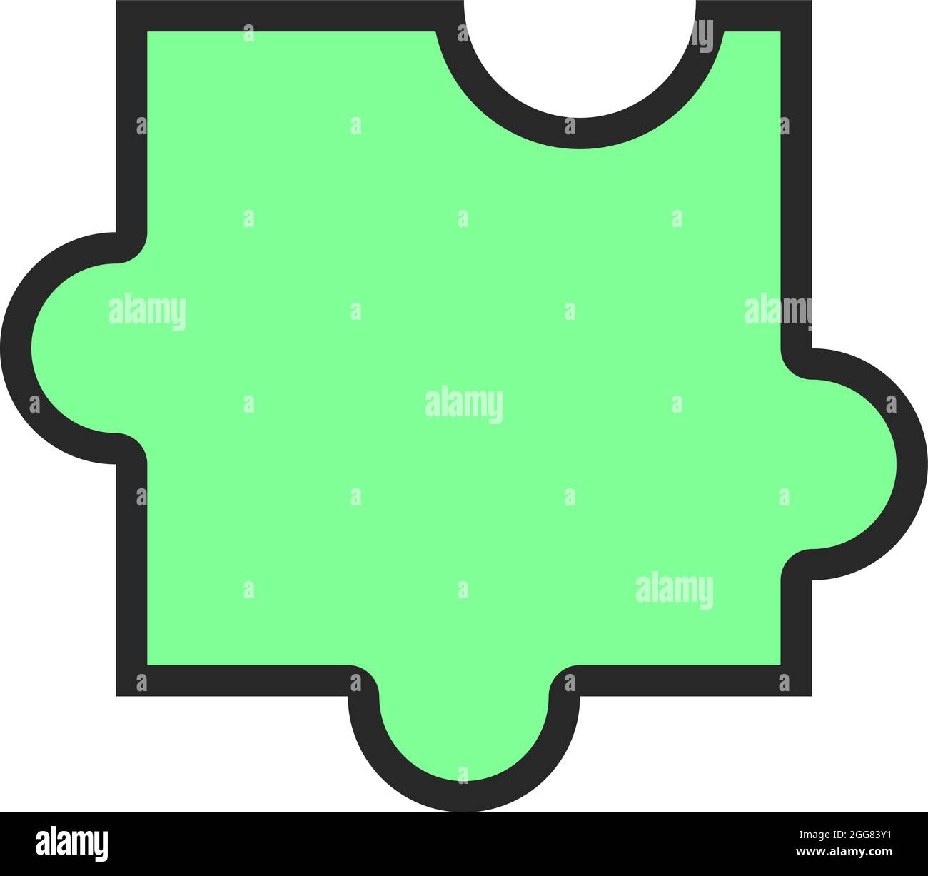 Puzzle piece green Stock Vector Images - Alamy