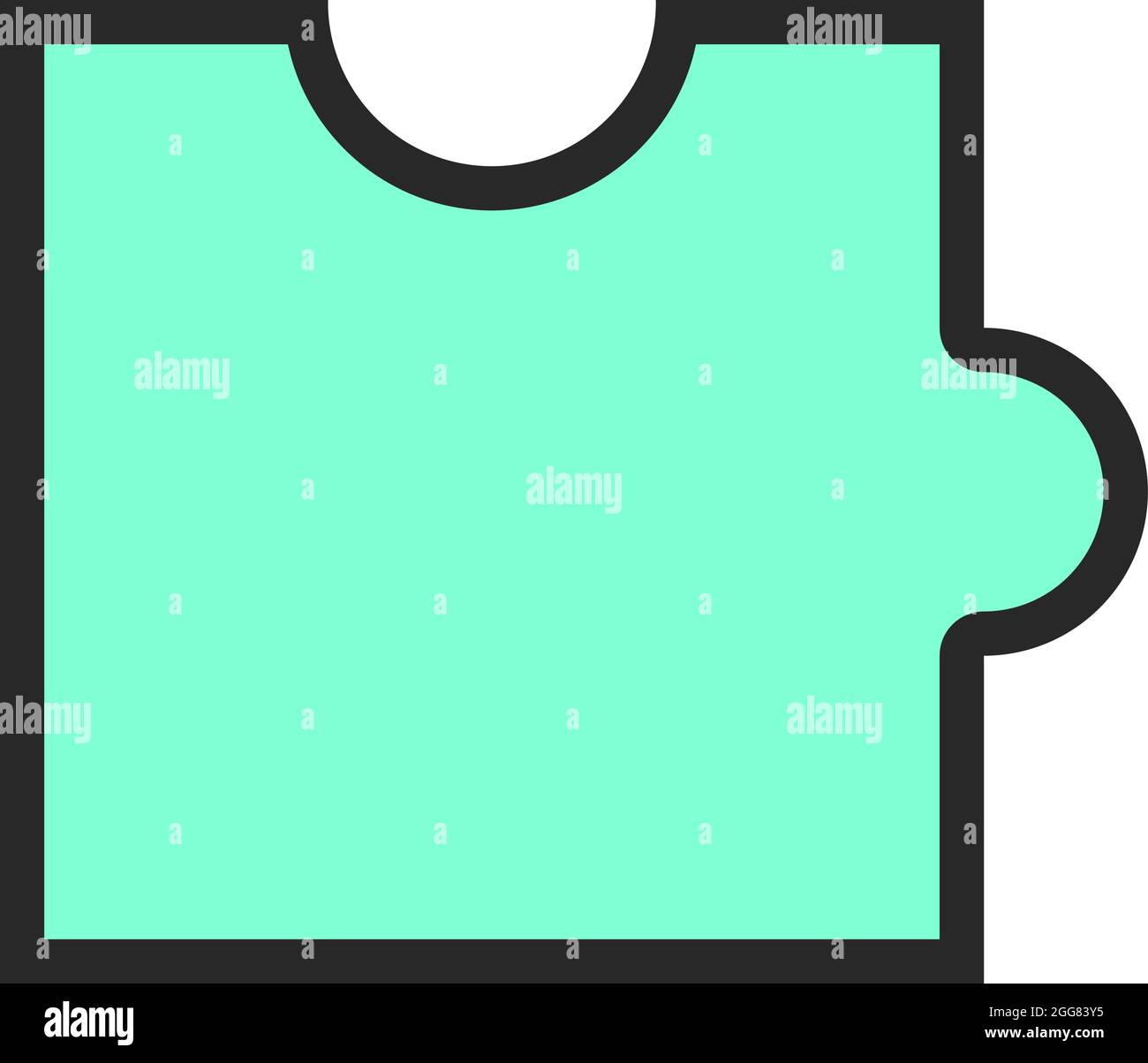 Blue piece of pattern guessing puzzle, illustration, on a white ...