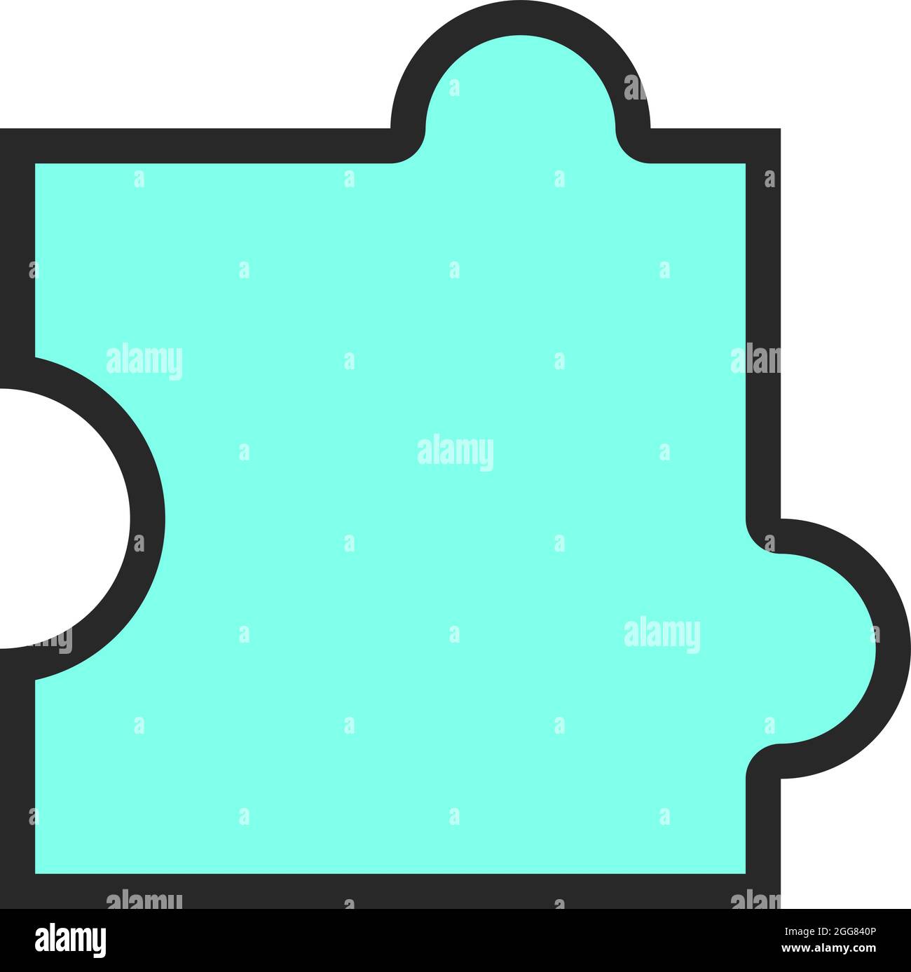 Blue trivia piece of puzzle, illustration, on a white background Stock ...