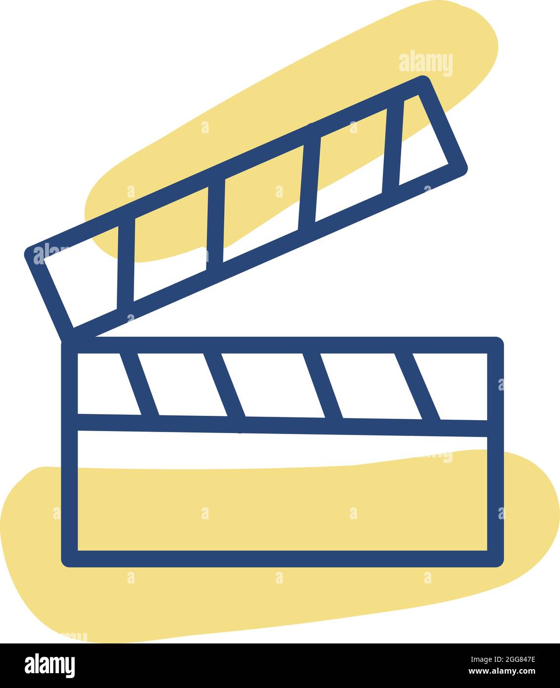 Movie board, illustration, on a white background Stock Vector Image ...