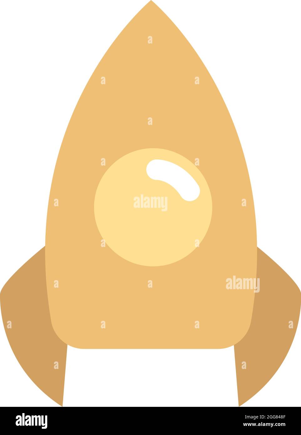 Golden rocket, illustration, on a white background Stock Vector Image ...