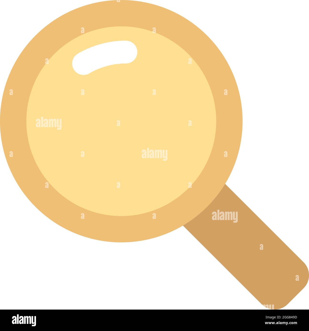 Golden science magnifier illustration Stock Vector Images - Alamy