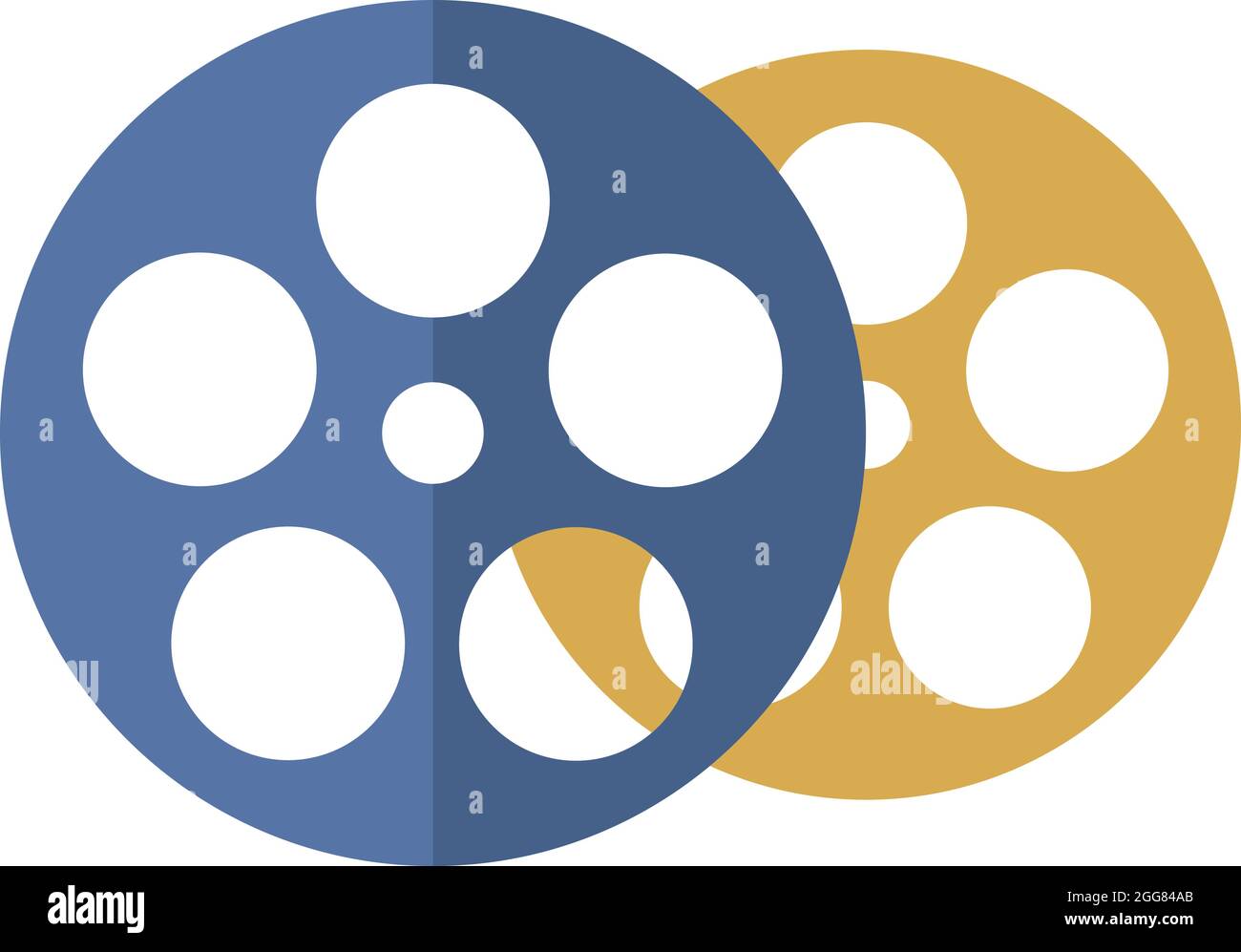 Two film strips, illustration, on a white background Stock Vector Image ...