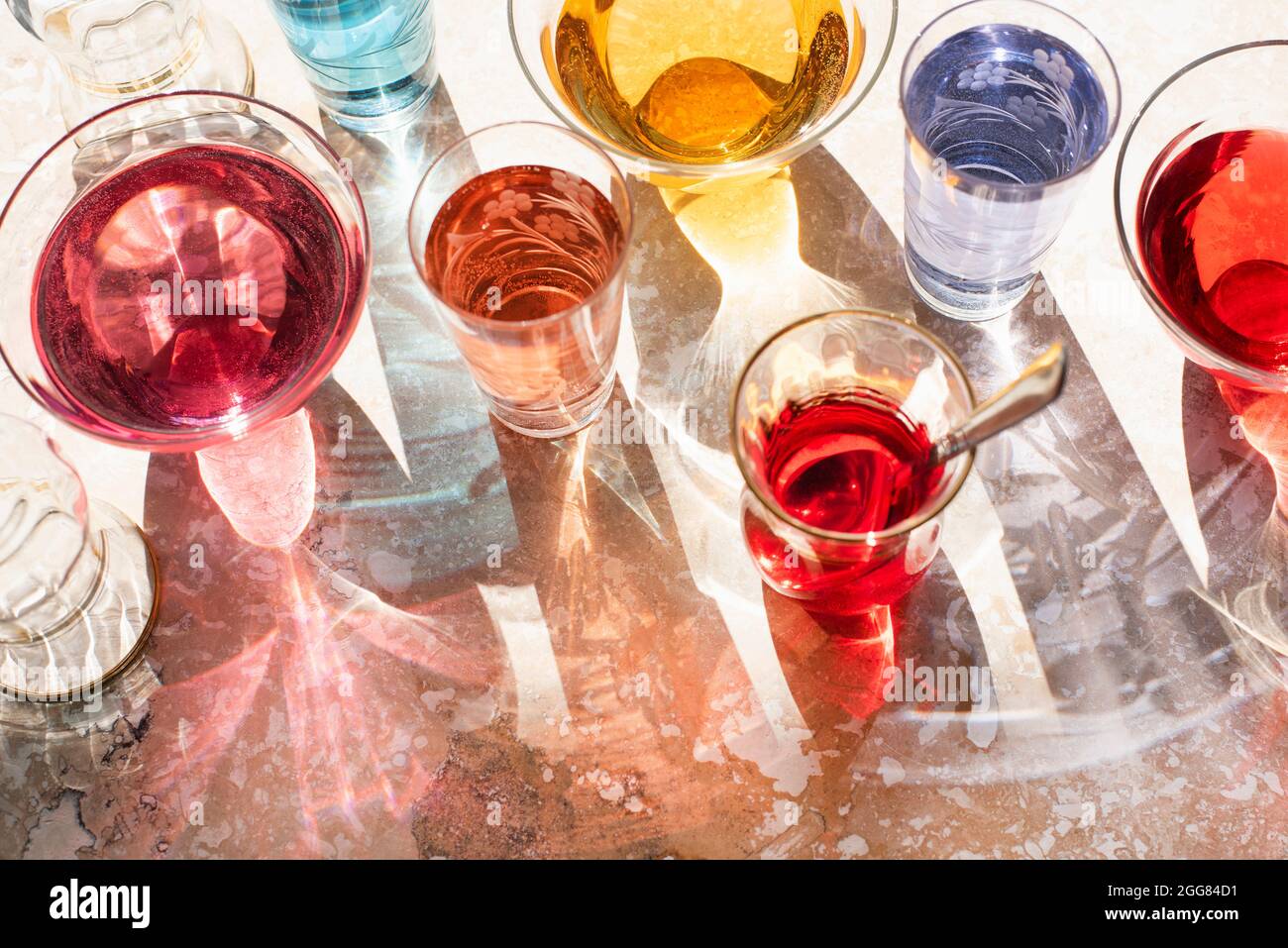 Shot glasses various drinks hi-res stock photography and images - Alamy
