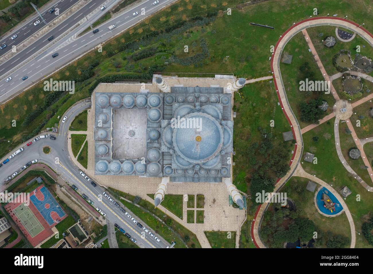 Turkey, Istanbul, Aerial view of Mimar Sinan Mosque Stock Photo - Alamy