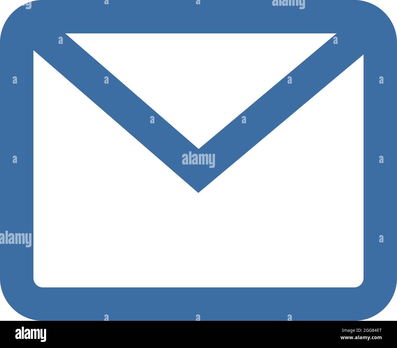 Blue mail icon, illustration, on a white background Stock Vector Image ...