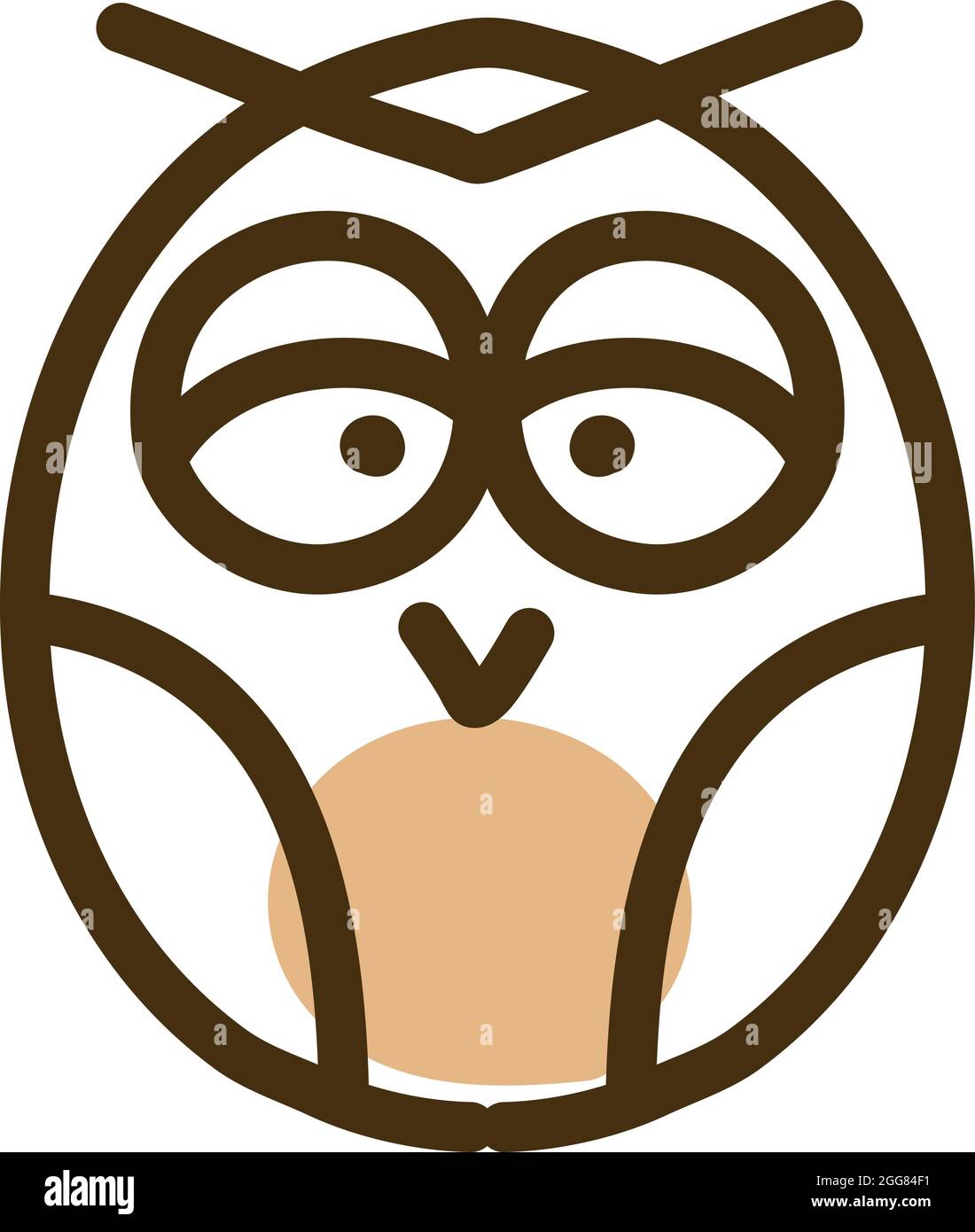 Sad owl, illustration, on a white background Stock Vector Image & Art ...