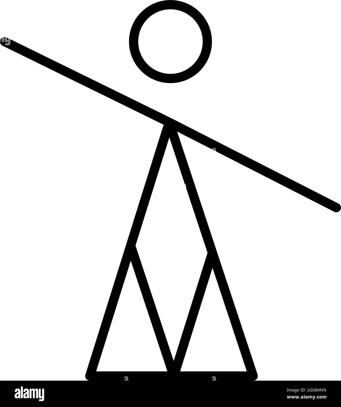 Standing person pictogram, illustration, on a white background Stock ...