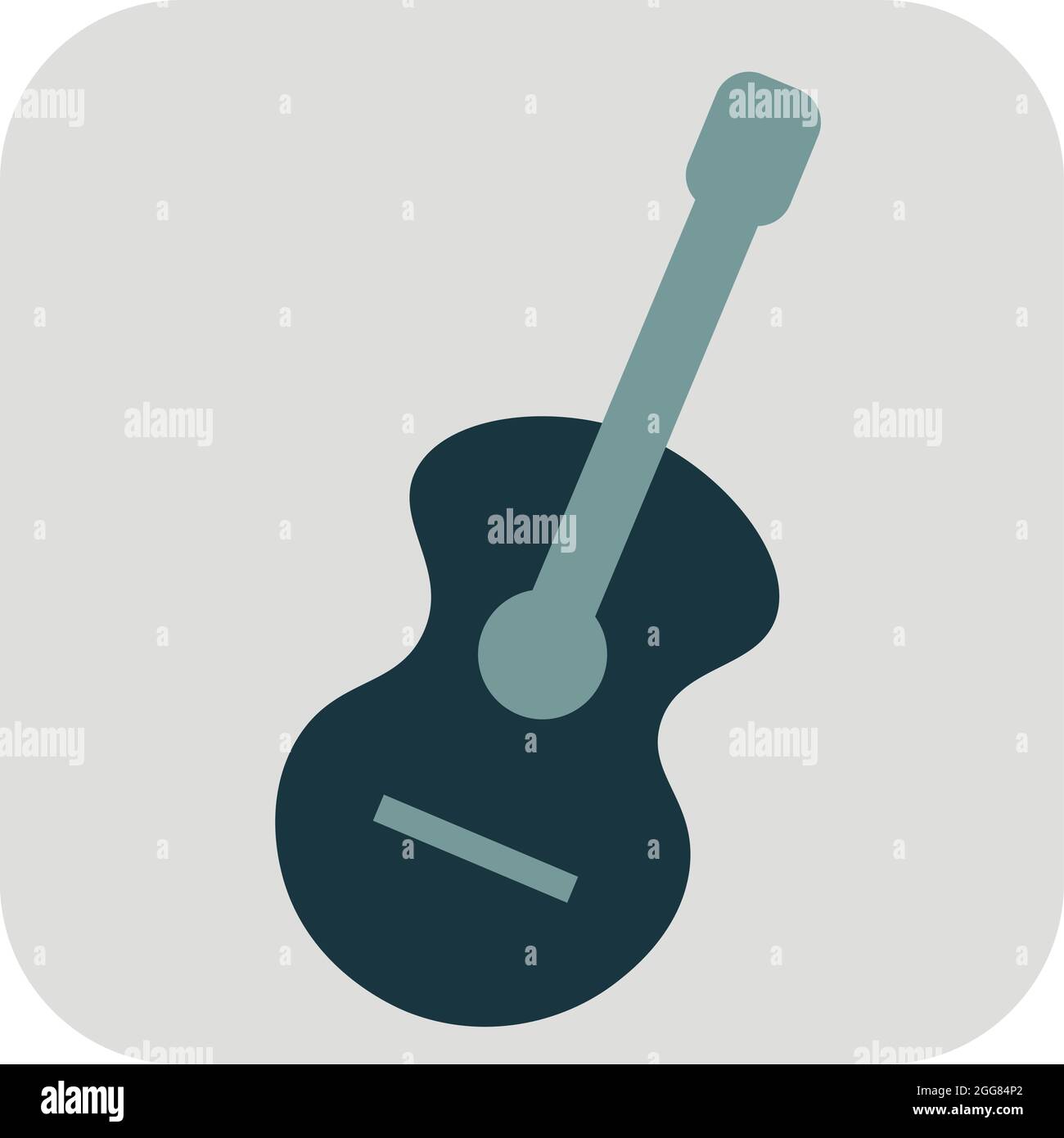 Blue guitar, illustration, on a white background Stock Vector Image ...
