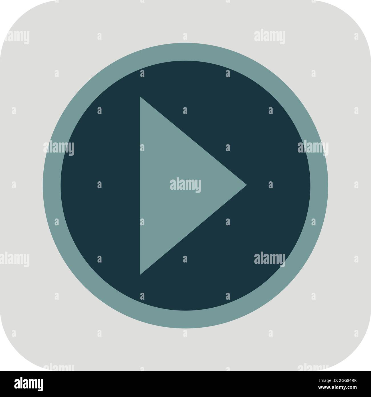 Blue play button, illustration, on a white background Stock Vector ...