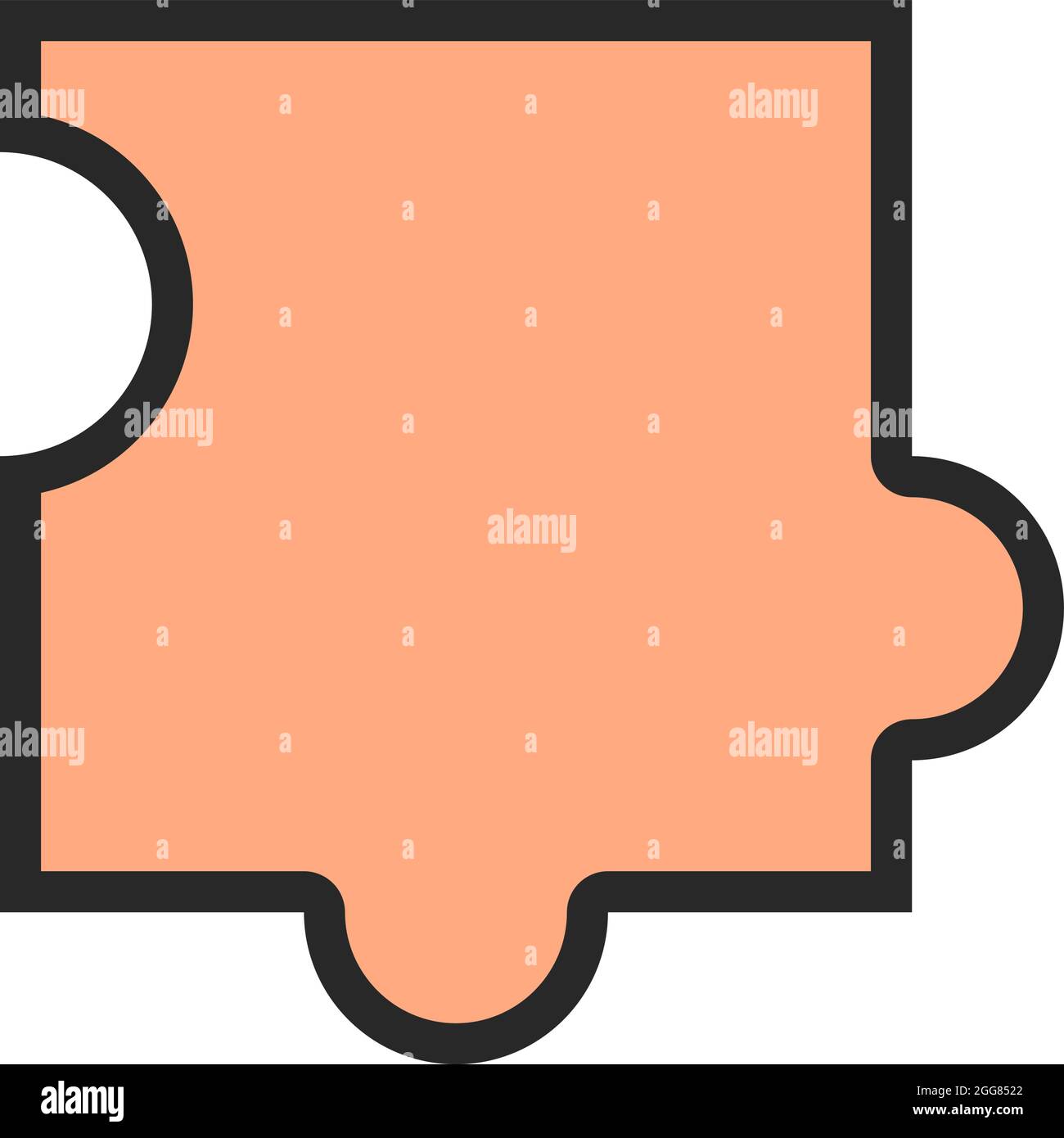 Orange puzzle, illustration, on a white background Stock Vector Image ...