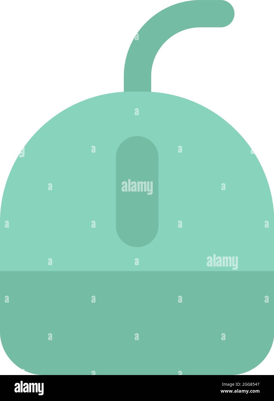 Green office mouse, illustration, on a white background Stock Vector ...