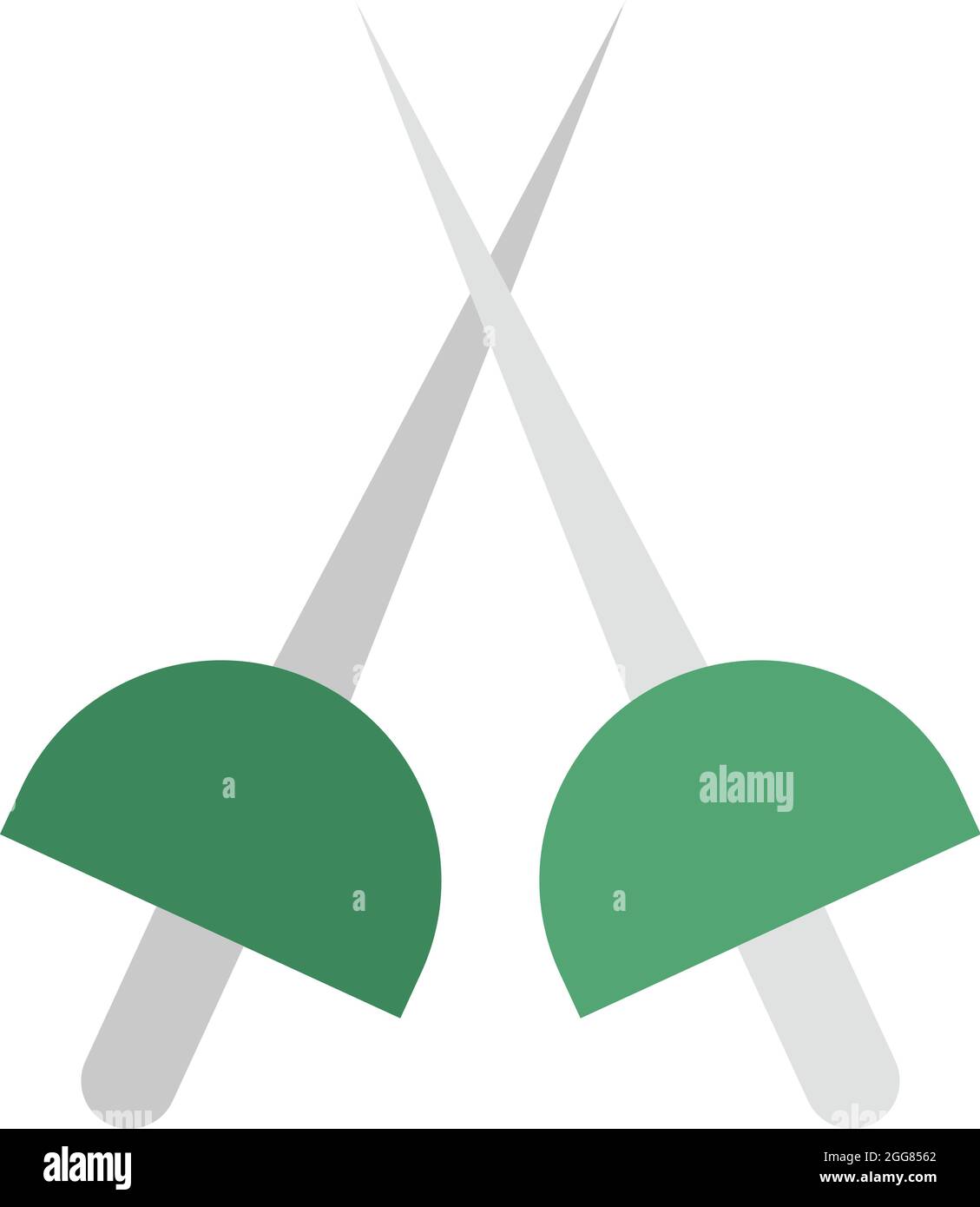 Green swords, illustration, on a white background Stock Vector Image ...