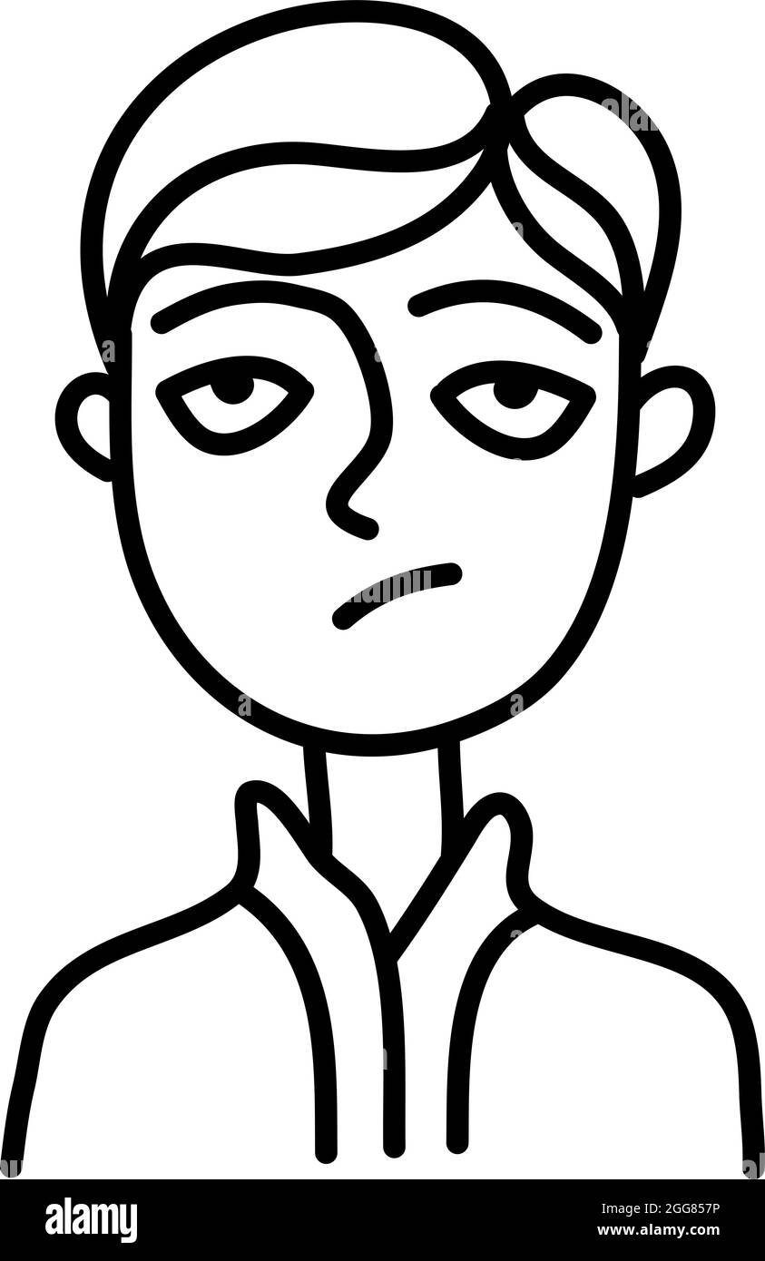 Bored Face Cartoon