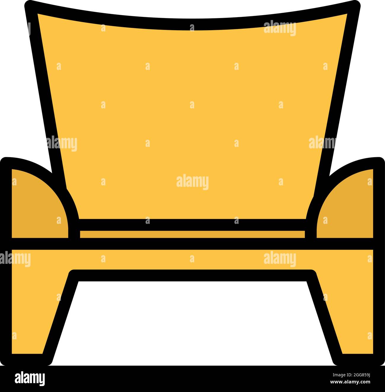 Wingback chair, illustration, on a white background Stock Vector Image ...