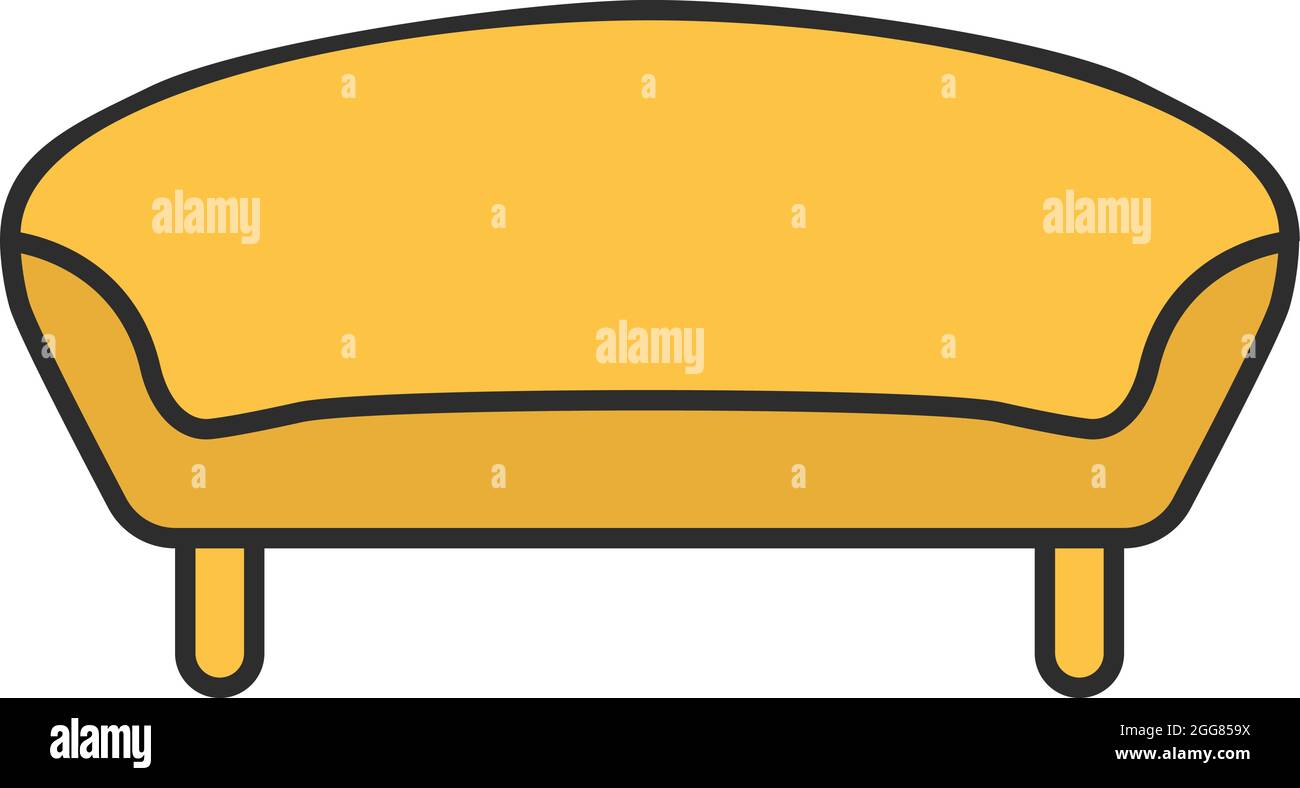 Daybed sofa, illustration, on a white background Stock Vector Image ...