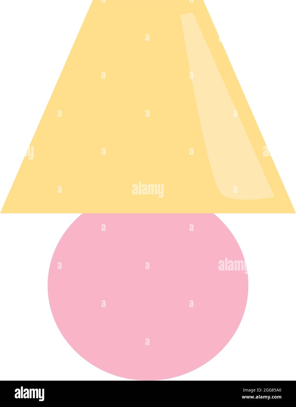 Pink round lamp, illustration, on a white background Stock Vector Image ...
