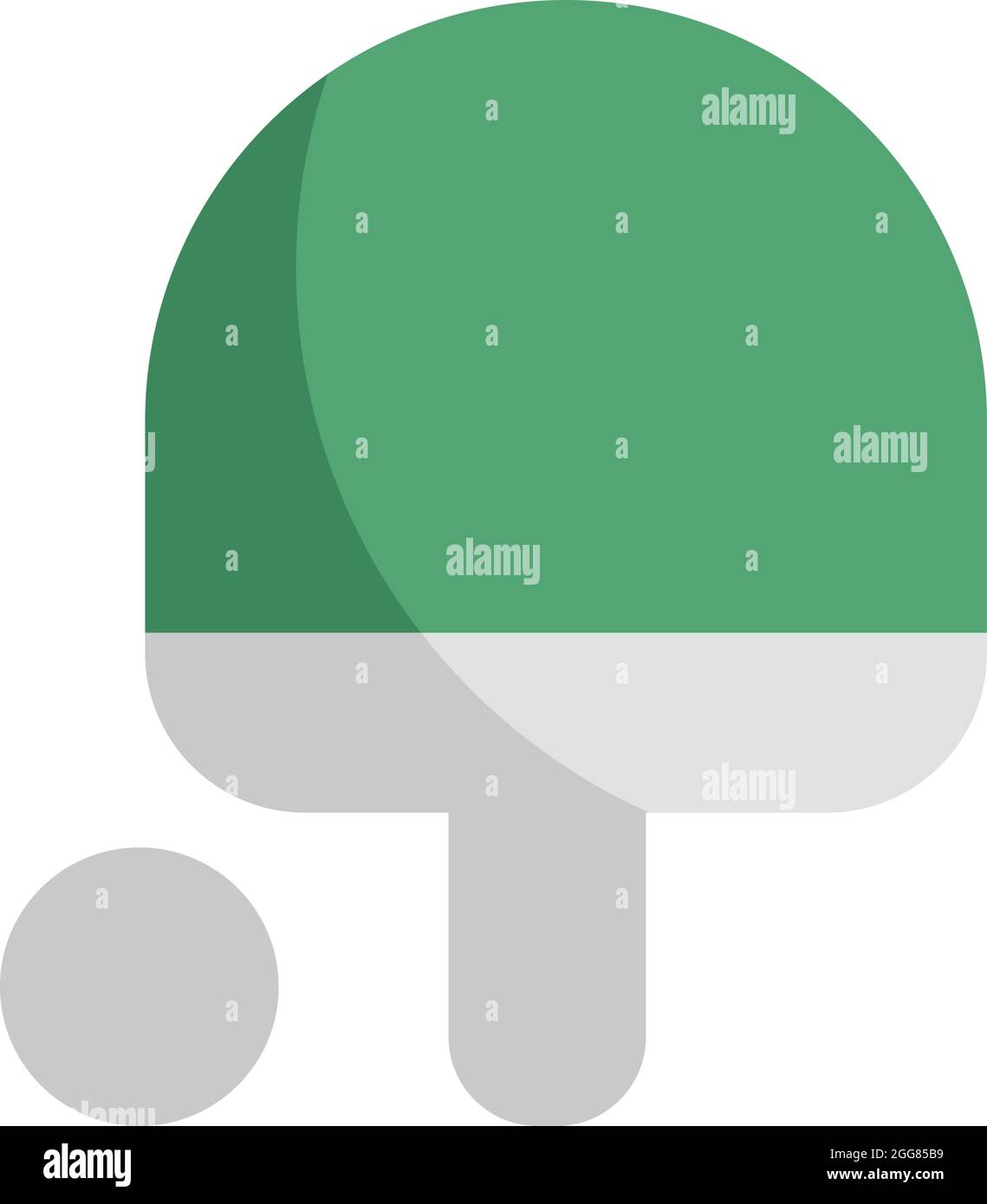 Green table tennis raacket, illustration, on a white background Stock ...