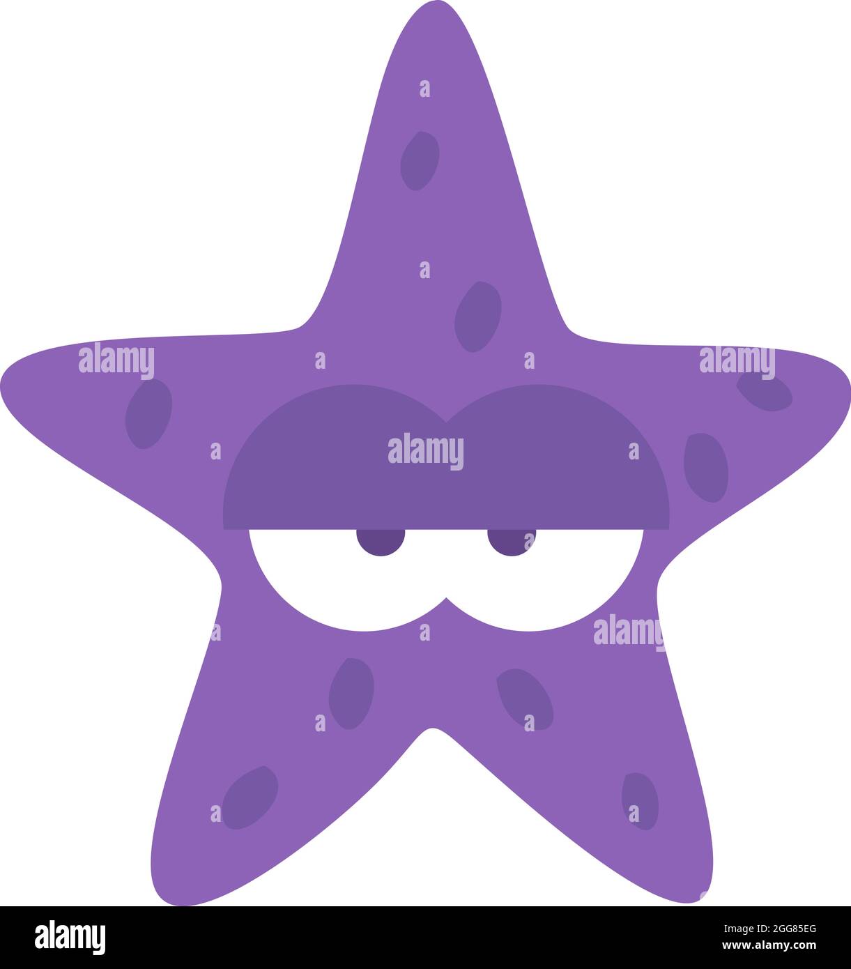 Purple starfish, illustration, on a white background Stock Vector Image ...