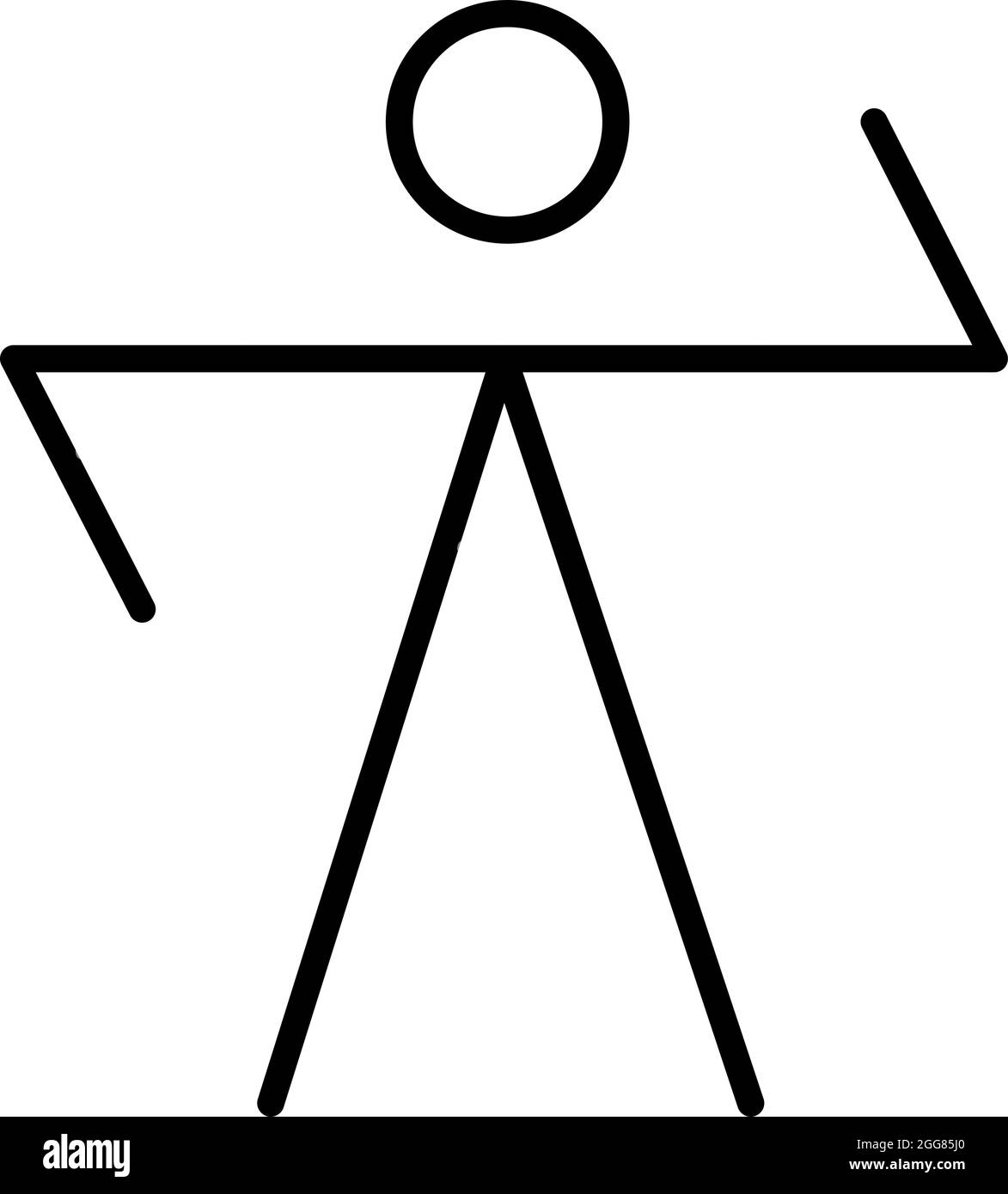 Pictogram person dancing, illustration, on a white background Stock ...