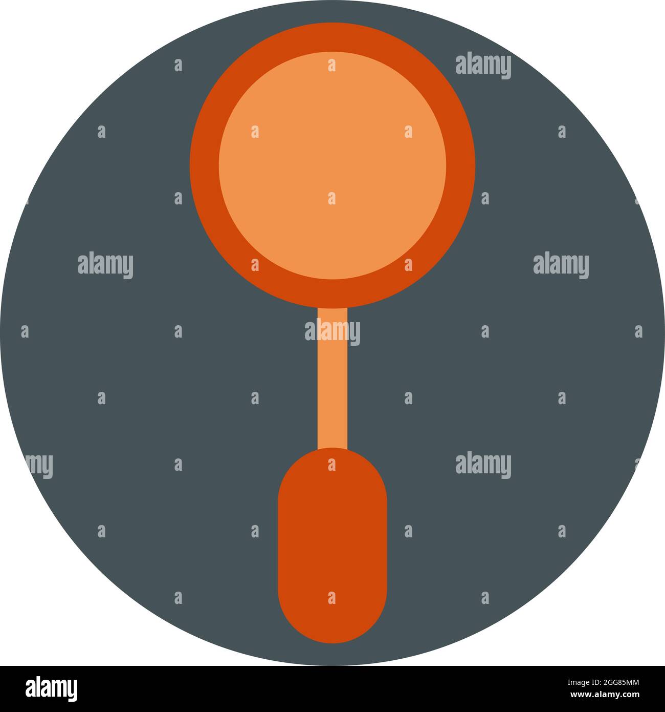 Red magnifier, illustration, on a white background Stock Vector Image ...