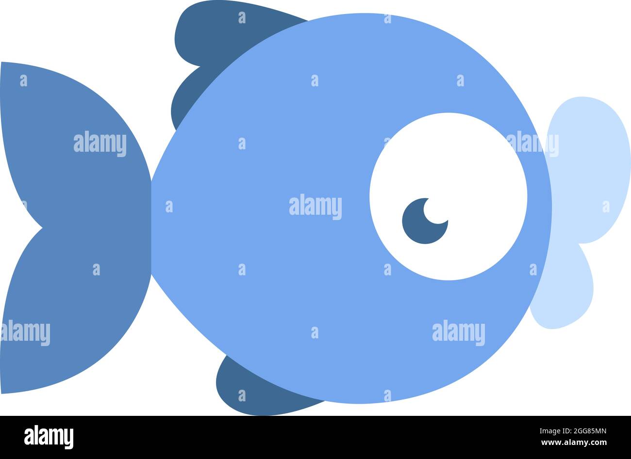 Blue vector round sea Cut Out Stock Images & Pictures - Alamy