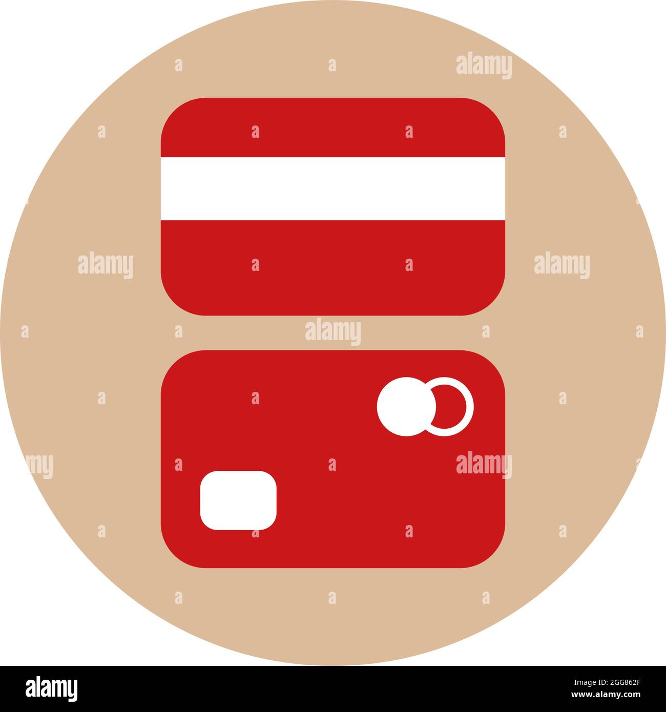 Red credit card, illustration, on a white background Stock Vector Image ...