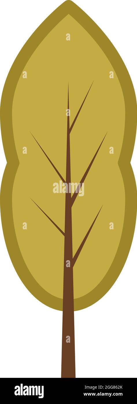 Silver maple tree, illustration, on a white background Stock Vector ...