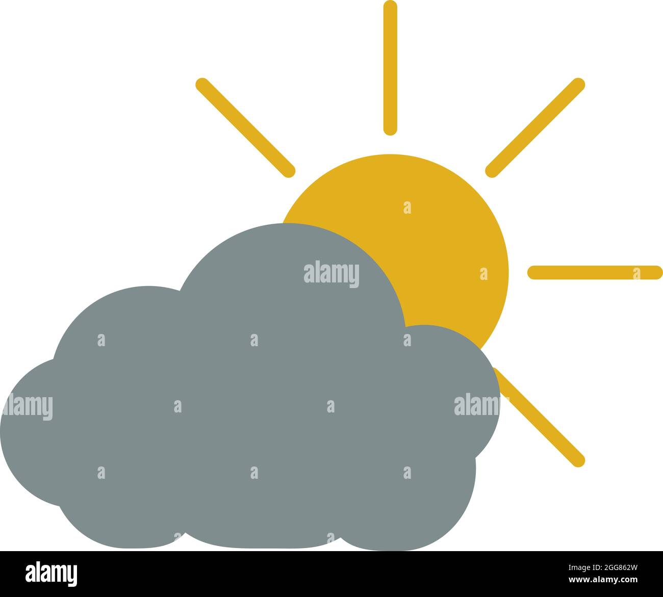 Blue grey cloud sky sun Stock Vector Images - Alamy