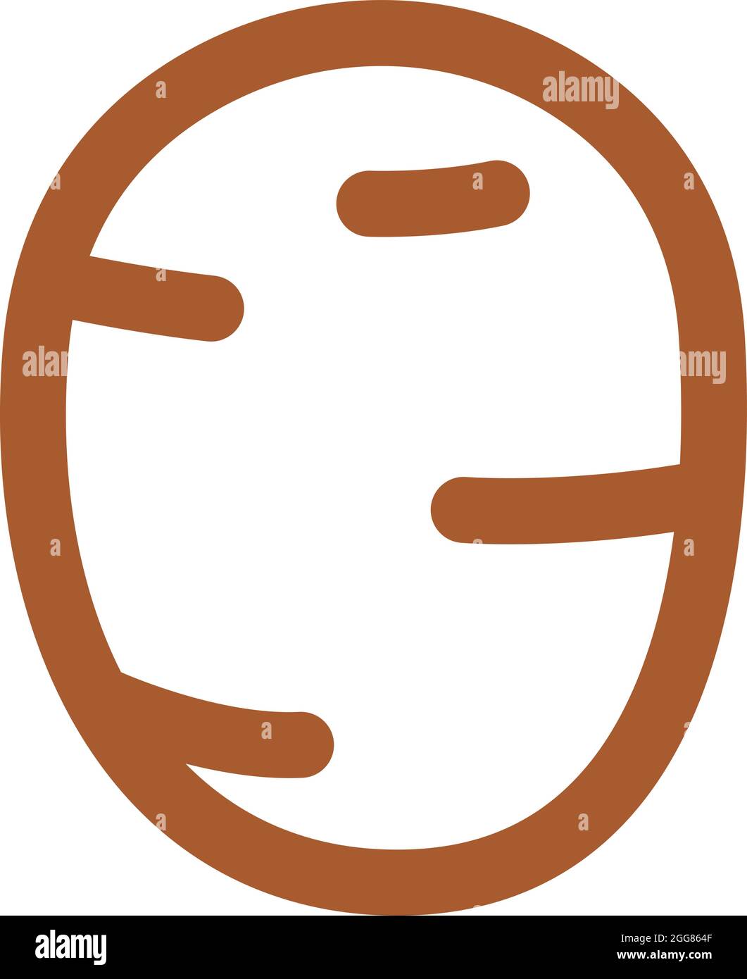 Red potato, illustration, on a white background Stock Vector Image ...